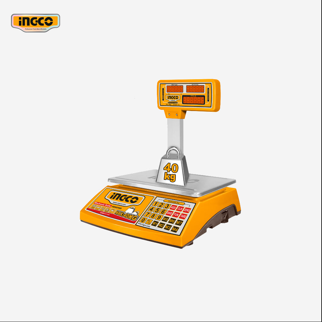 Ingco Heavy Duty 40 Kg Electronic Weighing Scale HESA3404 – Winland Depot