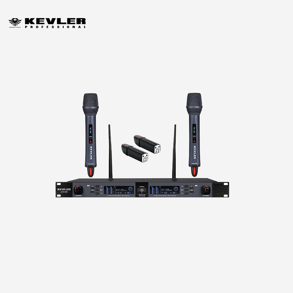 Kevler Dual UHF 1100mAh Wireless Rechargeable Microphone with Dual Ant ...