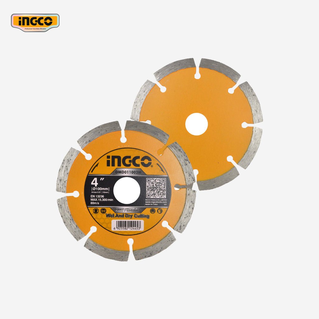 Ingco 1pc 4 Inch Dry Diamond Angle Grinder Cutting Disc Wet and Dry DM ...