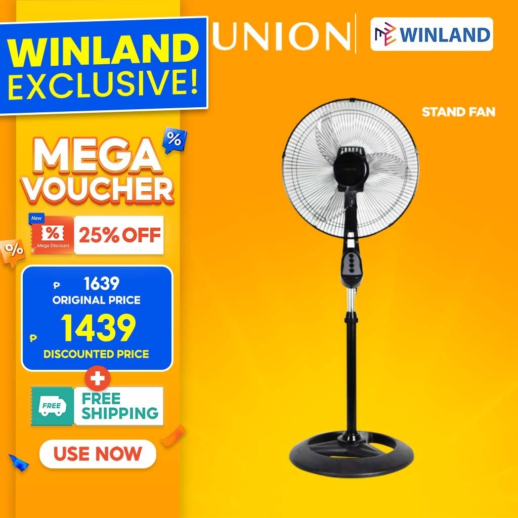 Union by Winland 16inches Wind Plus Stand Fan / Electric Fan UGSF-1639 ...