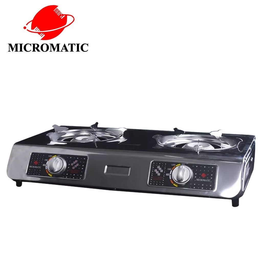 Micromatic by Winland Double Burner Stainless Steel Gas Stove with Cas ...
