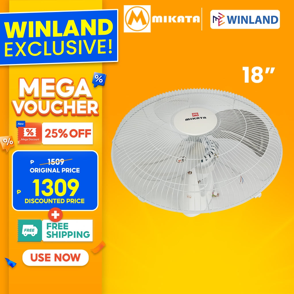 Mikata by Winland Energy Saving Fan 18in/457mm Ceiling Orbit Fan/Elect ...